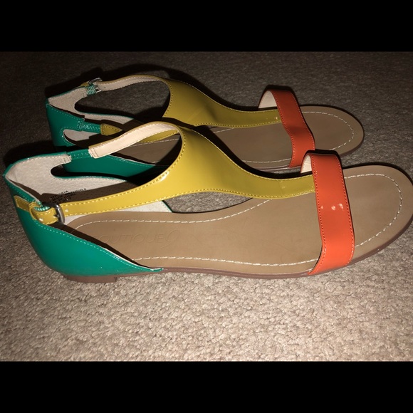 Boutique 9 | Shoes | Multi Color Sandals | Poshmark